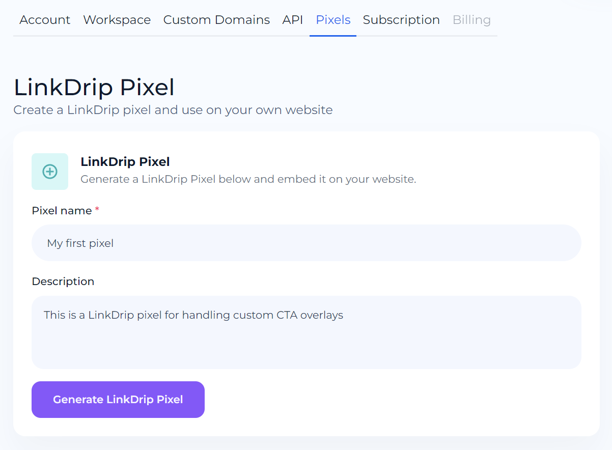 How to install the LinkDrip pixel